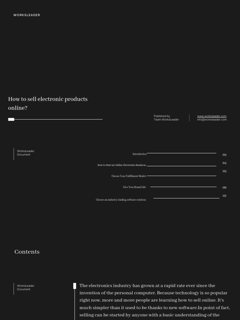How To Sell Electronic Products Online | PDF | Brand | Electronic Business