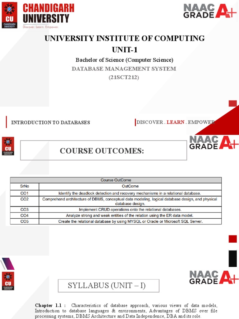 Lecture 1 1 1 Intro To Database Download Free Pdf Databases Relational Database