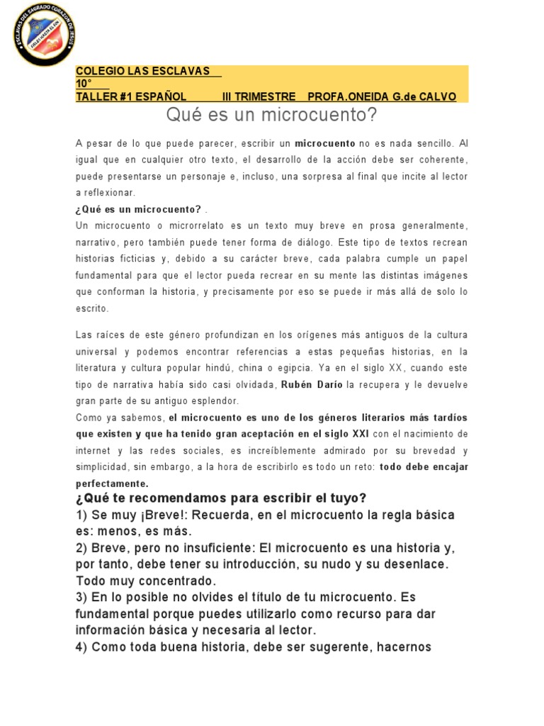 Guía para Escribir Microcuentos de Terror | PDF
