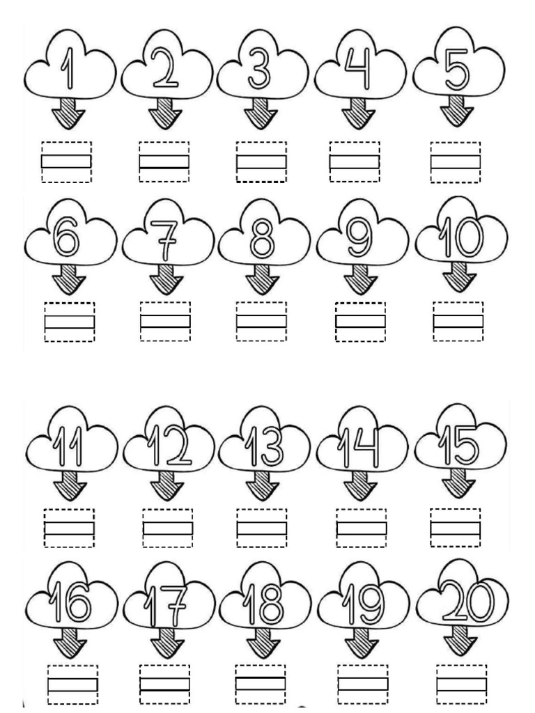 Números Del 1 Al 20 Actividades | PDF