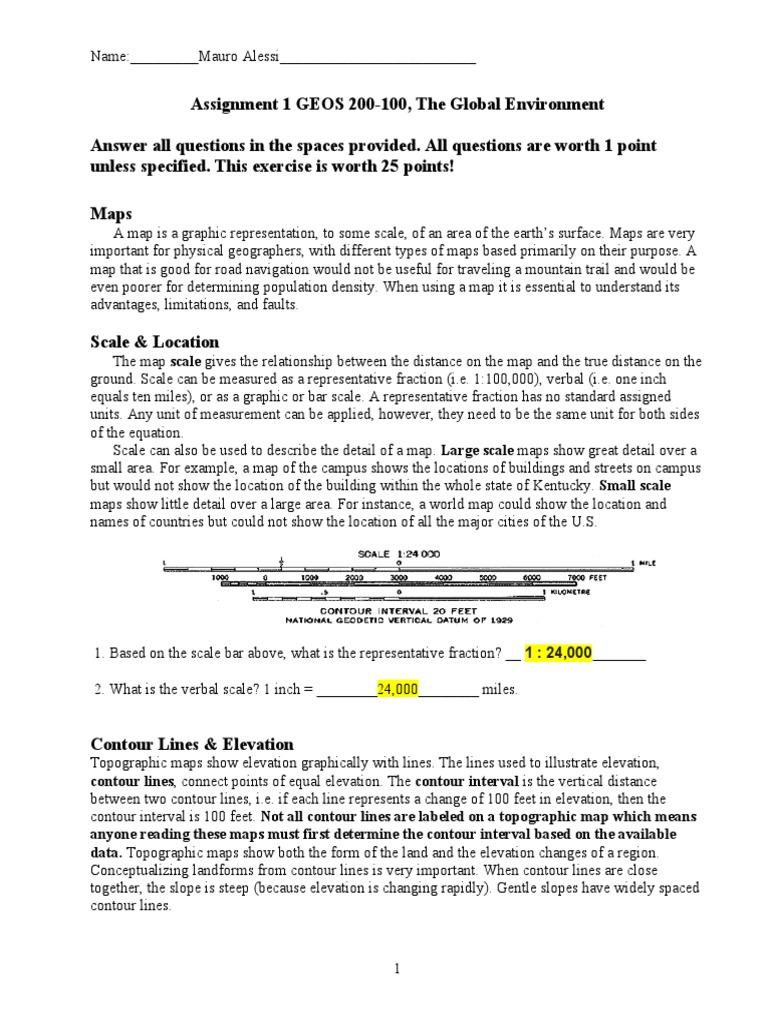 Interpreting Topographic Maps | PDF | Contour Line | Map