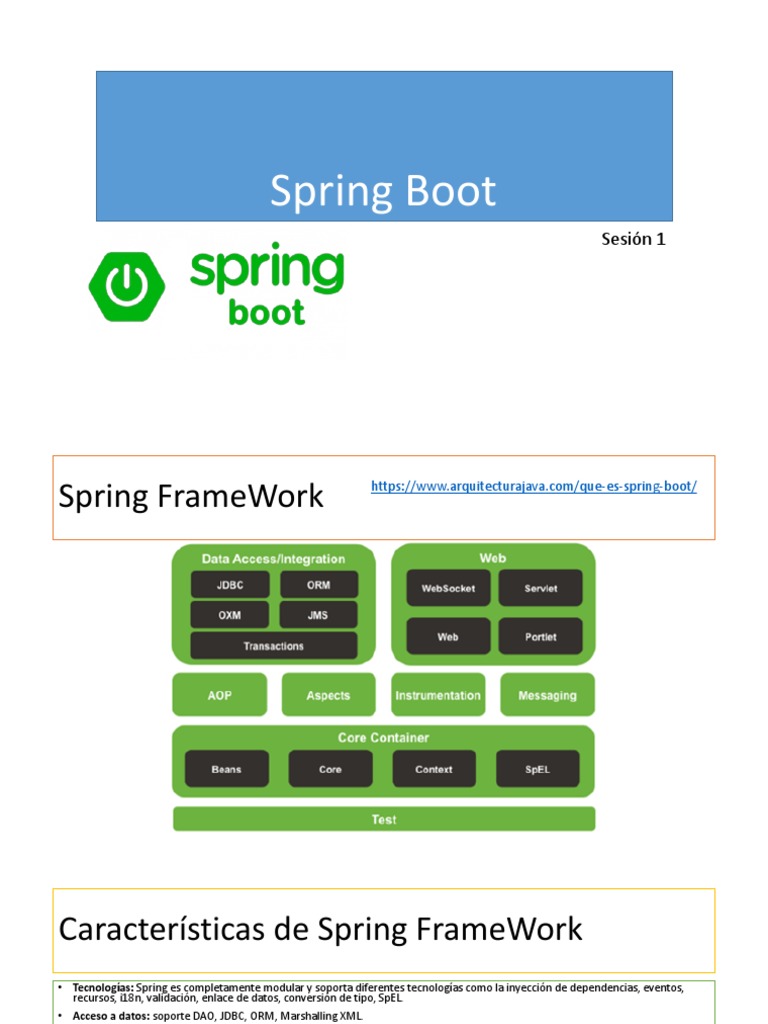 01 - Spring Boot | PDF | Spring Framework | Java (lenguaje de programación)