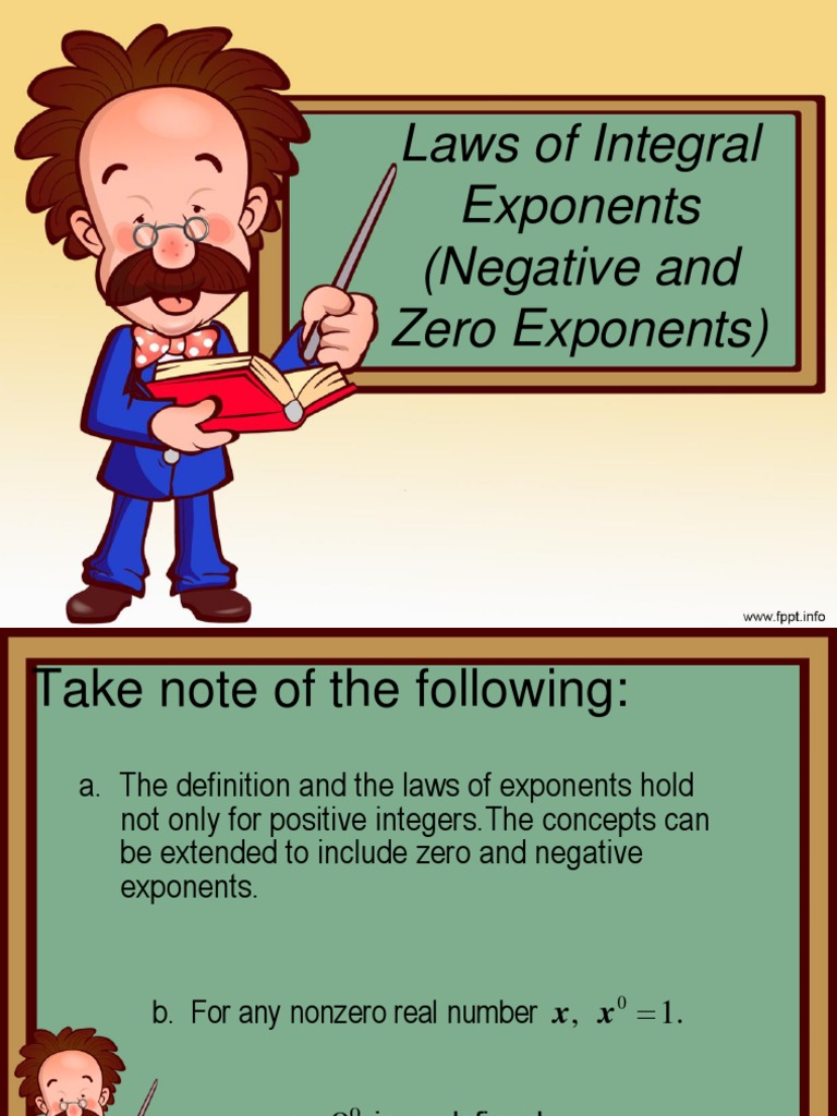 Laws of Zero and Negative Exponents | PDF | Exponentiation | Numbers