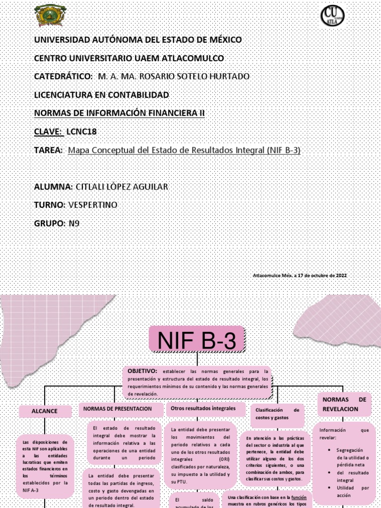 Nif B-3 | PDF | Contabilidad | Estado de resultados