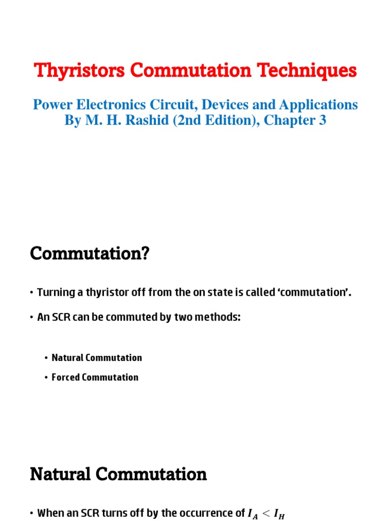 Thyristor Commutation Techniques | PDF | Science & Mathematics | Computers