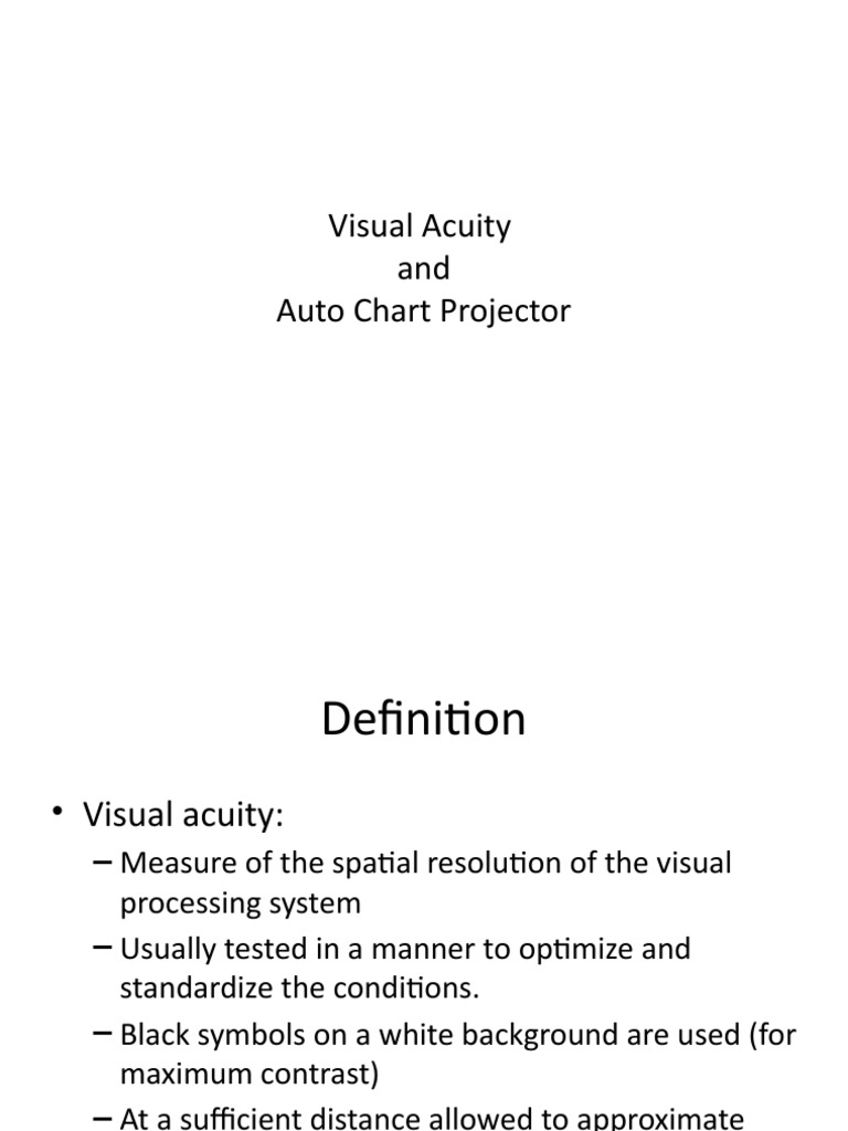 Auto Chart Projector VA 2 | PDF | Visual Acuity | Vision