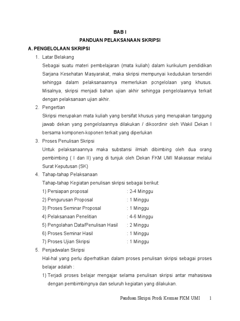 Panduan Skripsi | PDF
