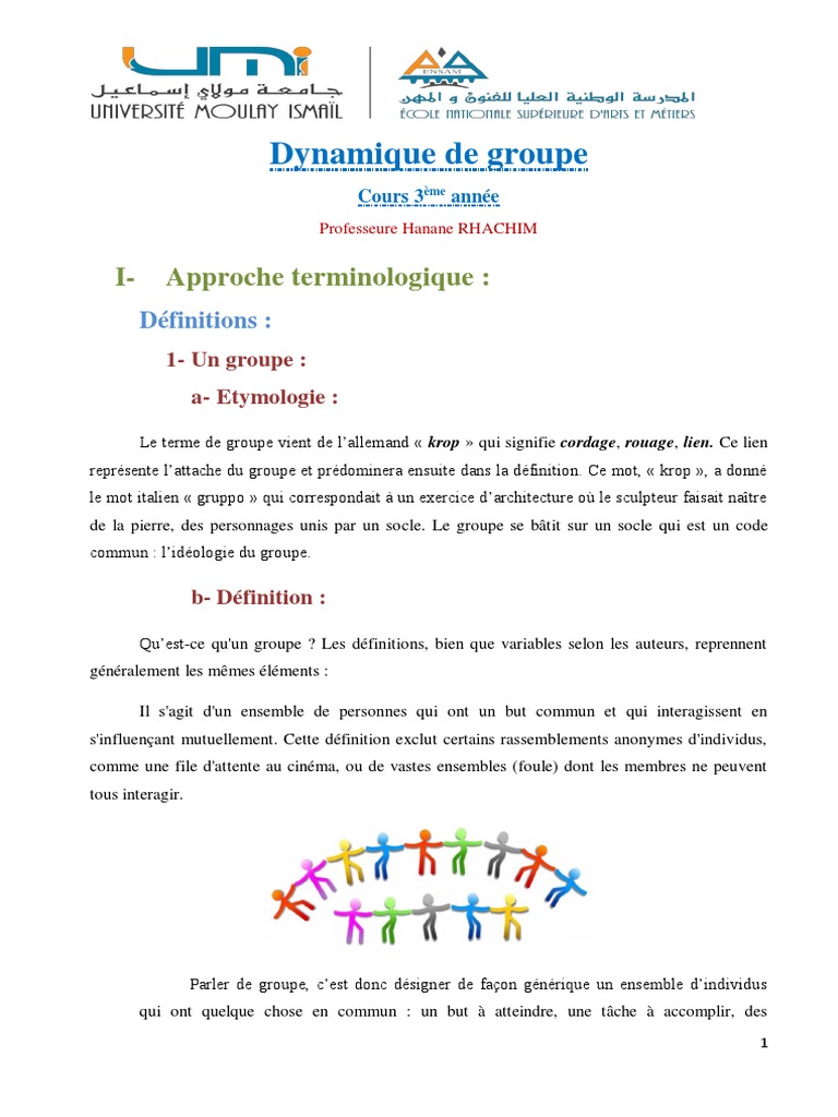 Dynamique de Groupe Cours | PDF | Motivation | Motivant