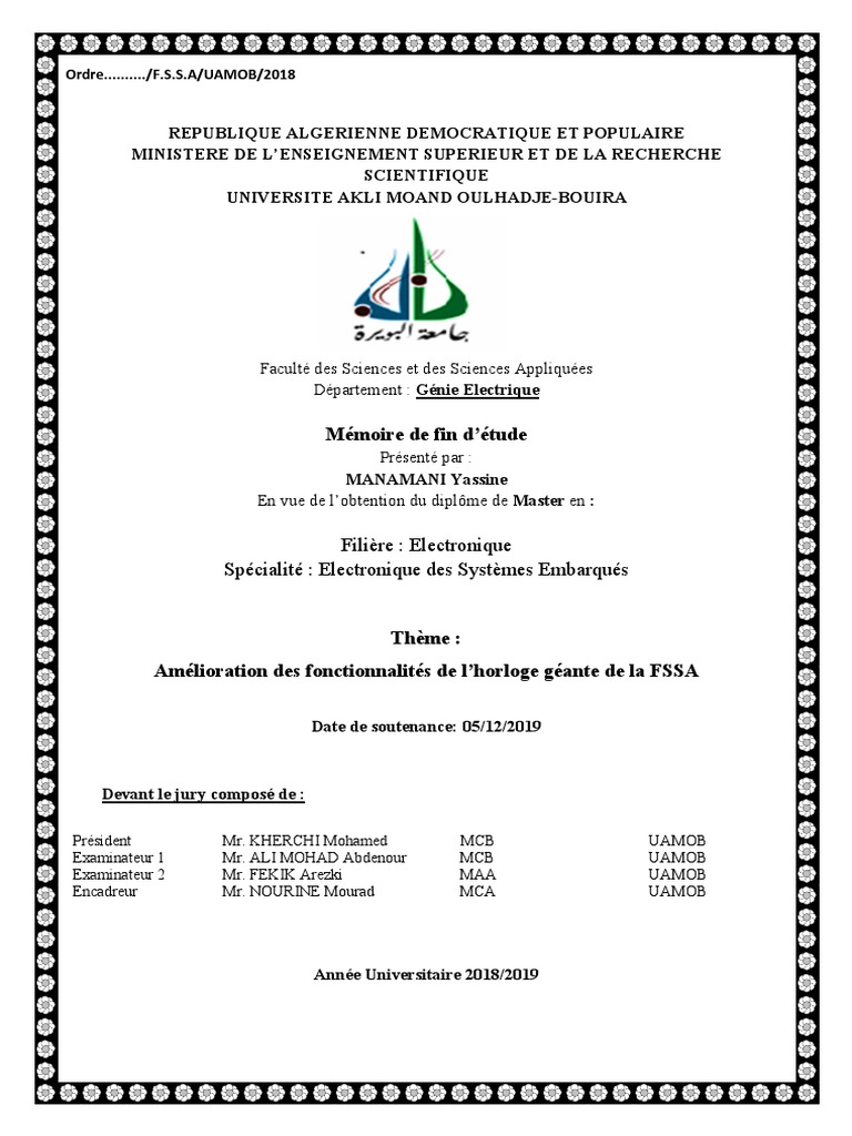 Mémoire Final | PDF | Arduino | Informatique