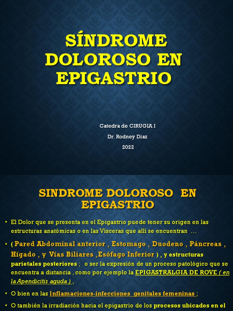 16 - Síndrome Doloroso Del Epigastrio (SLIDE) | PDF | Medicina CLINICA ...