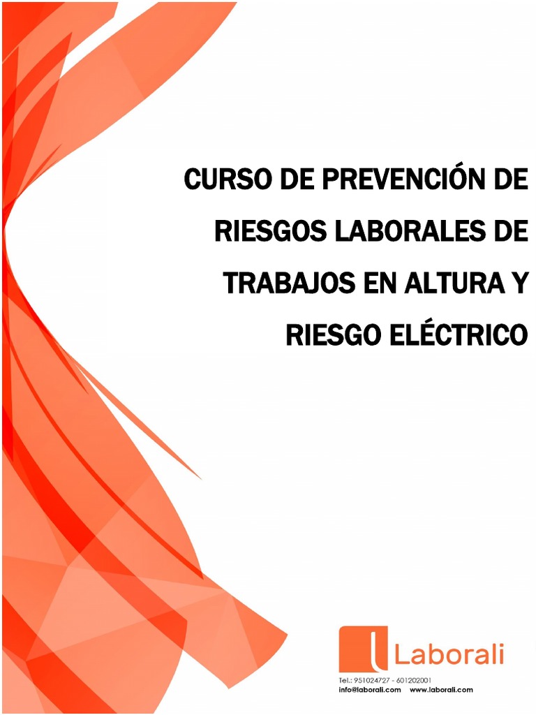 PRL Trabajos en Altura y Riesgo Electrico | PDF | Andamio | Lesión