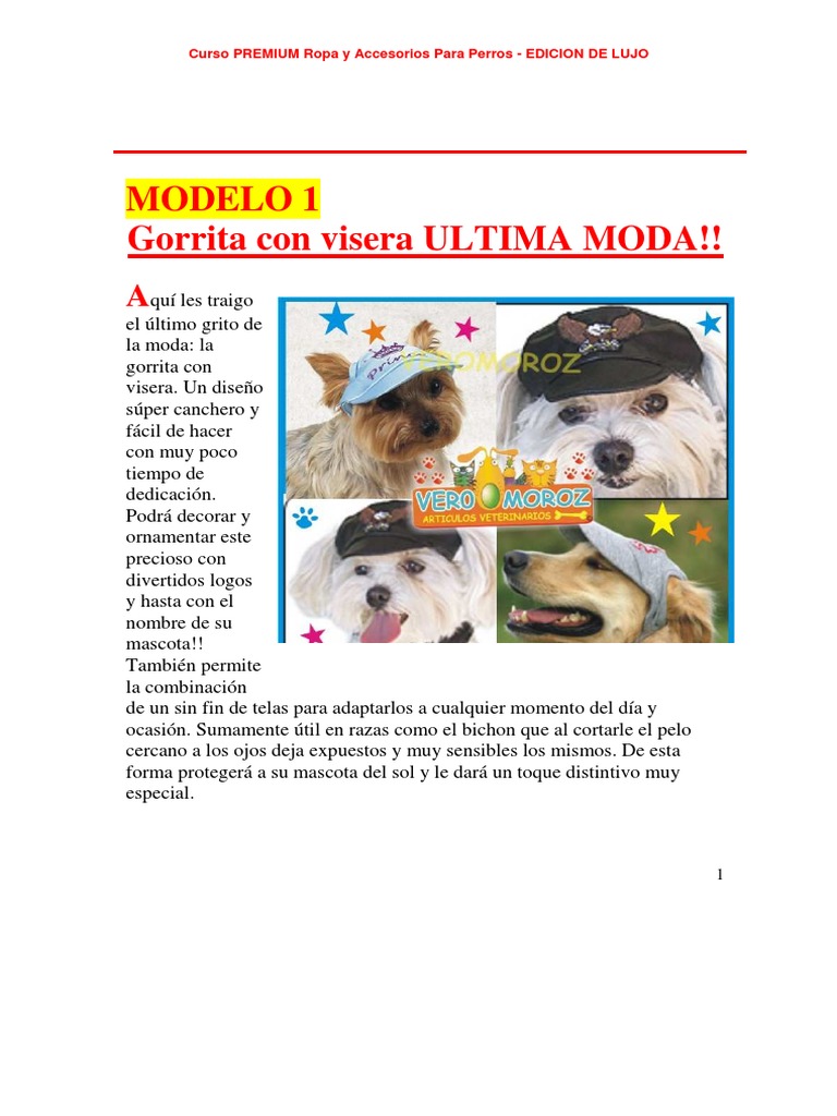 7 - Gorra Fashion Perro | PDF | Ropa