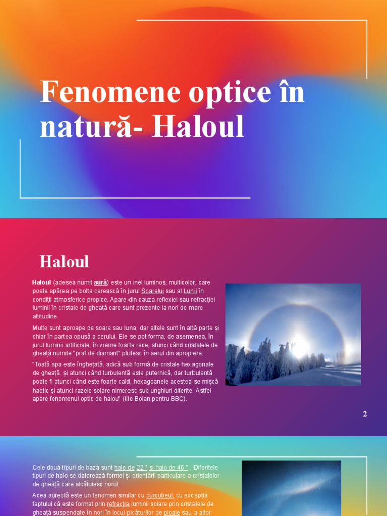 Fenomene Optice in Natura | PDF