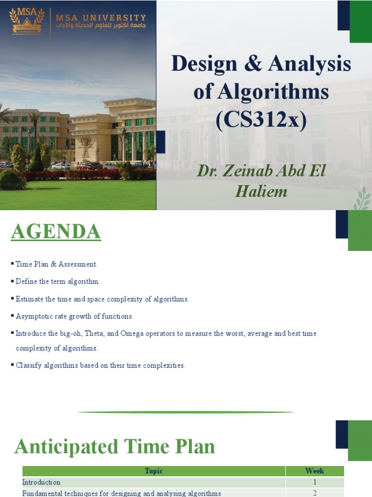 Cs312 Lecture1 Updated Pdf Time Complexity Computational Complexity Theory