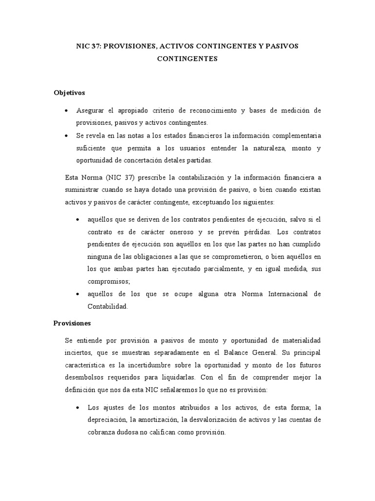 Casos Practicos NIC 37 | PDF | Contabilidad | Business