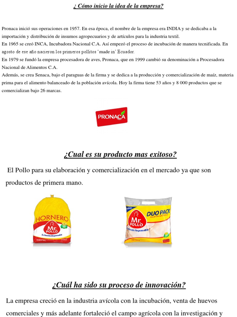 Historia y Estrategias de Pronaca | PDF | Business | Agricultura