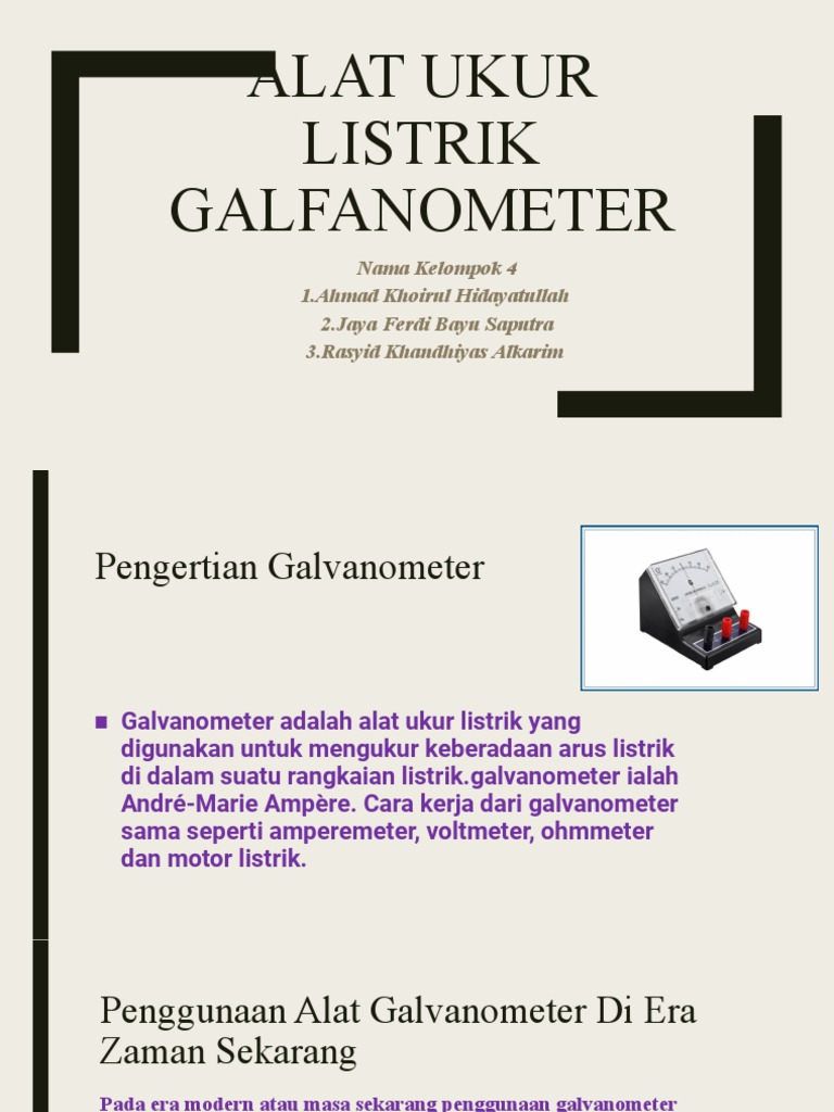 Galvanometer: Fungsi dan Cara Kerja | PDF | Sains & Matematika