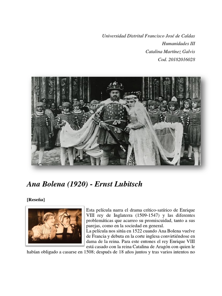 Reseña de "Ana Bolena" de Lubitsch | PDF | Anne Boleyn