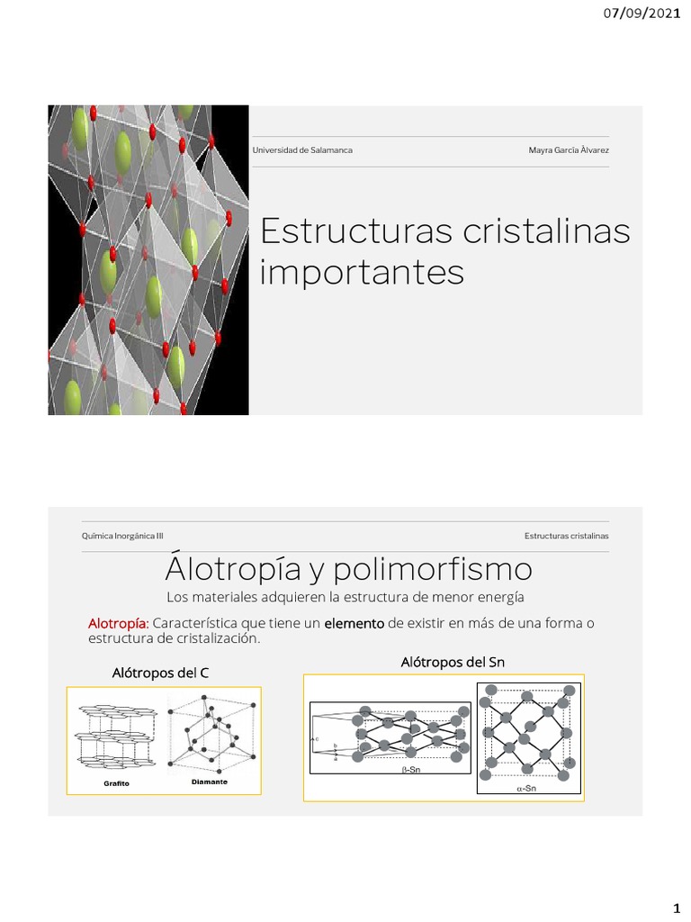 Tema 1b-Estructuras Cristalinas | PDF | Arcilla | Estructura cristalina