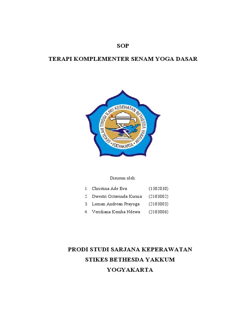 Sop Terapi Komplementer Senam Yoga | PDF