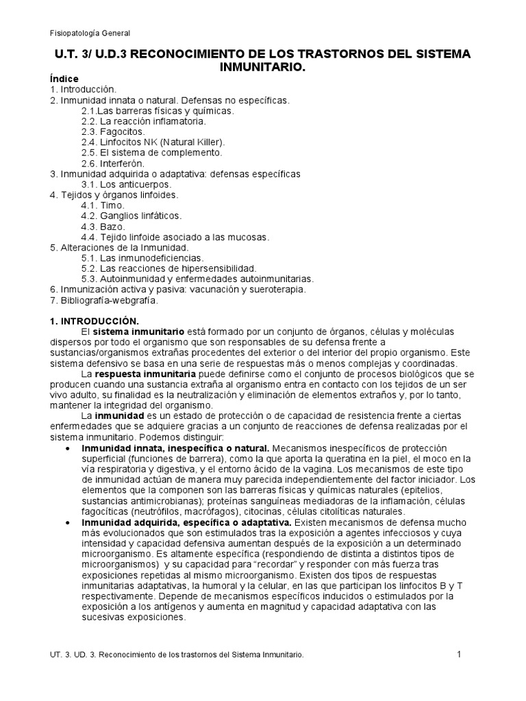 Trastornos del Sistema Inmunitario | PDF | Sistema inmune | Anticuerpo