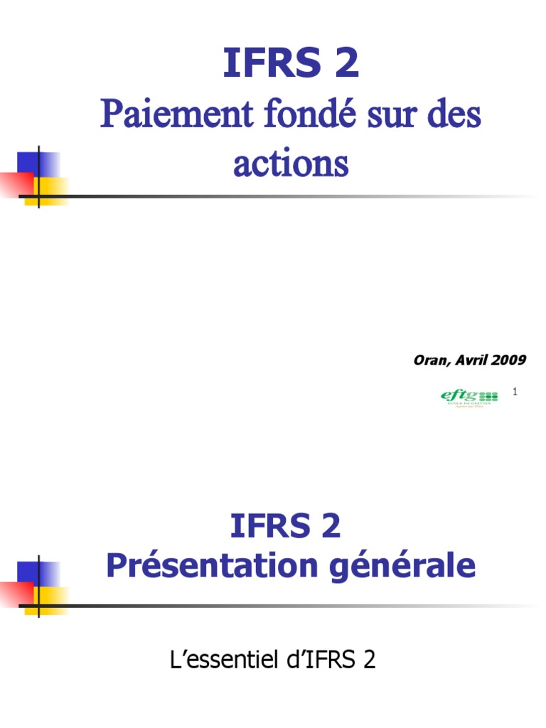 Ifrs 2 | PDF | Normes internationales d'information financière ...