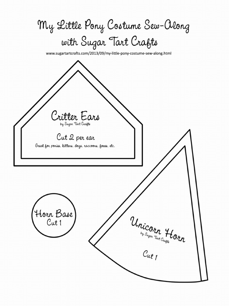 My Little Pony Ear Templates | PDF