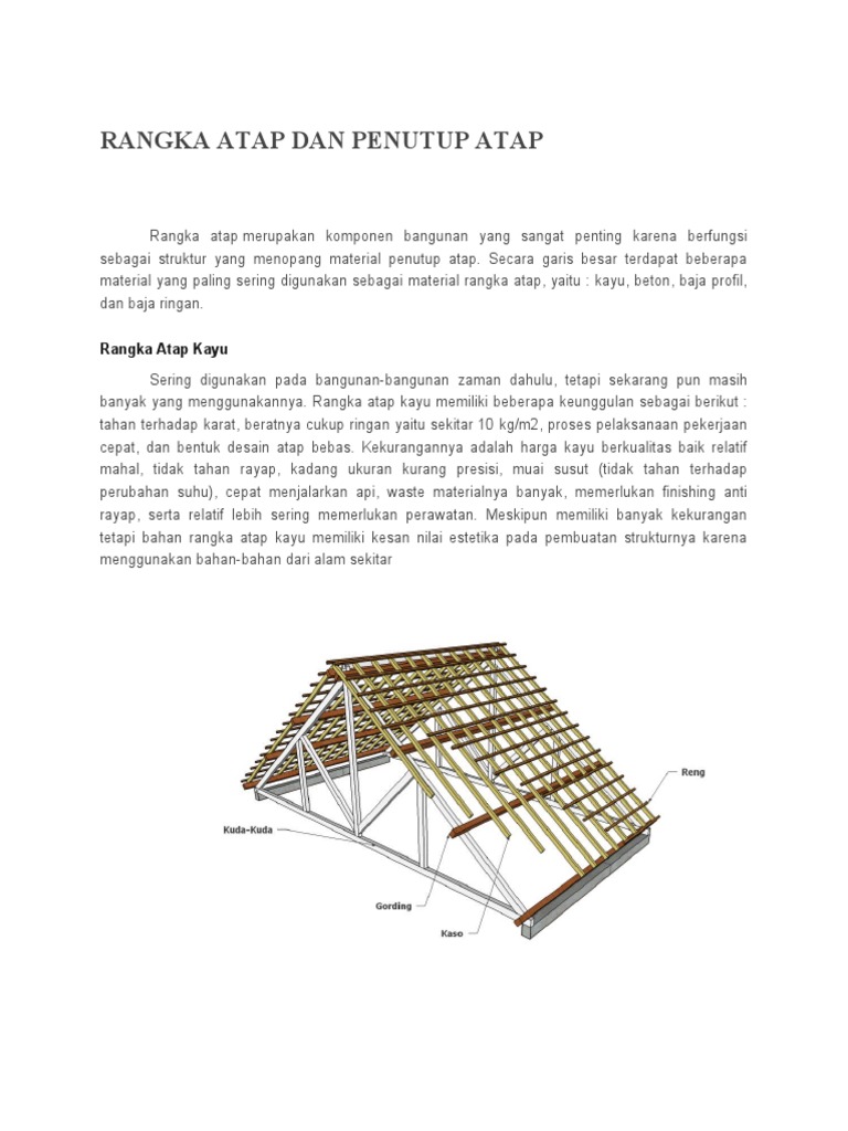 Rangka Atap Dan Penutup Atap | PDF