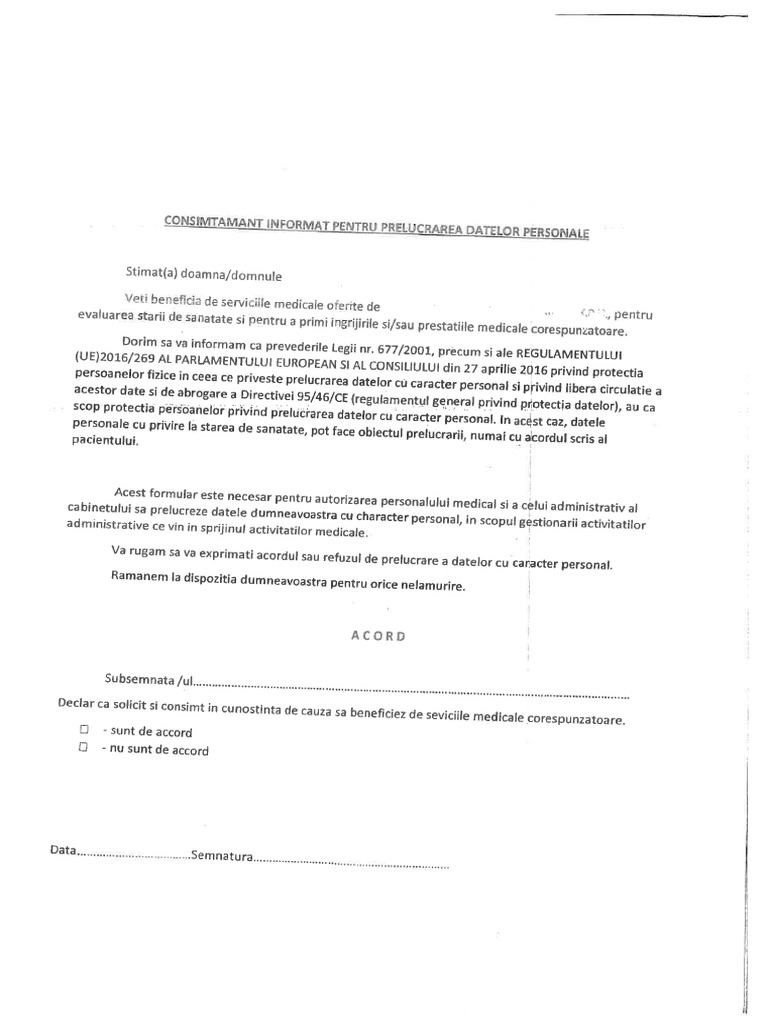 Consimtamant GDPR | PDF