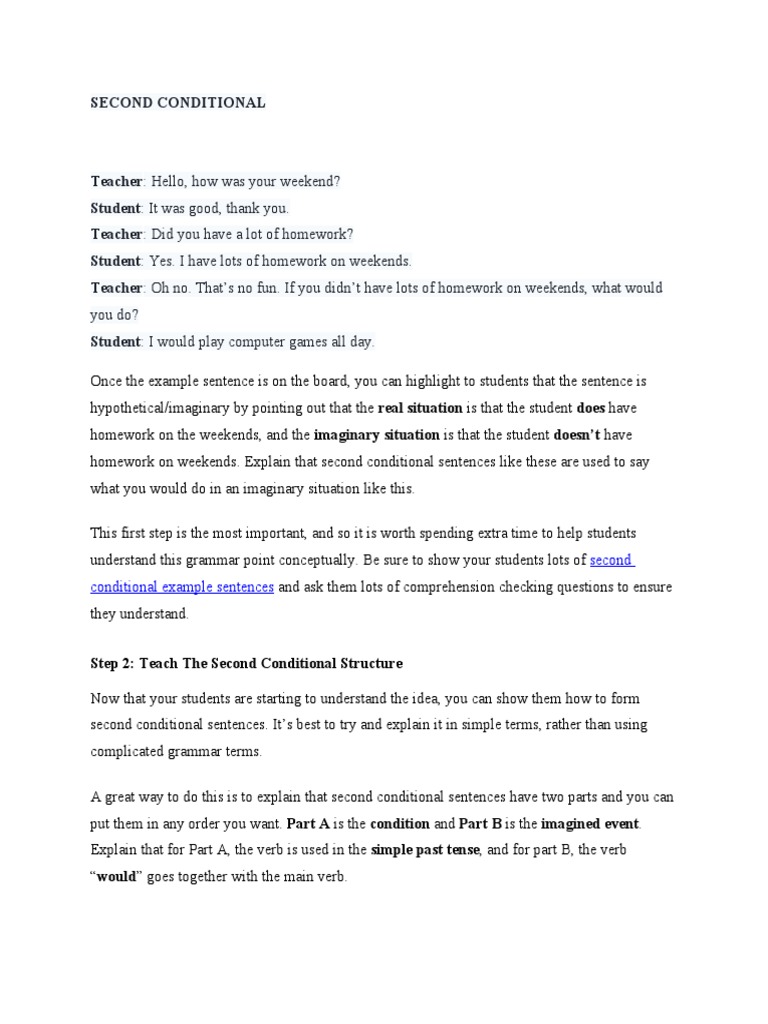 Second Conditional | PDF