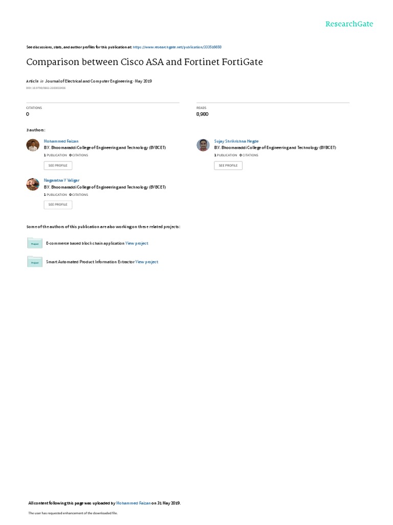 Comparison Between Cisco ASA and Fortinet FortiGate | PDF | Computer ...