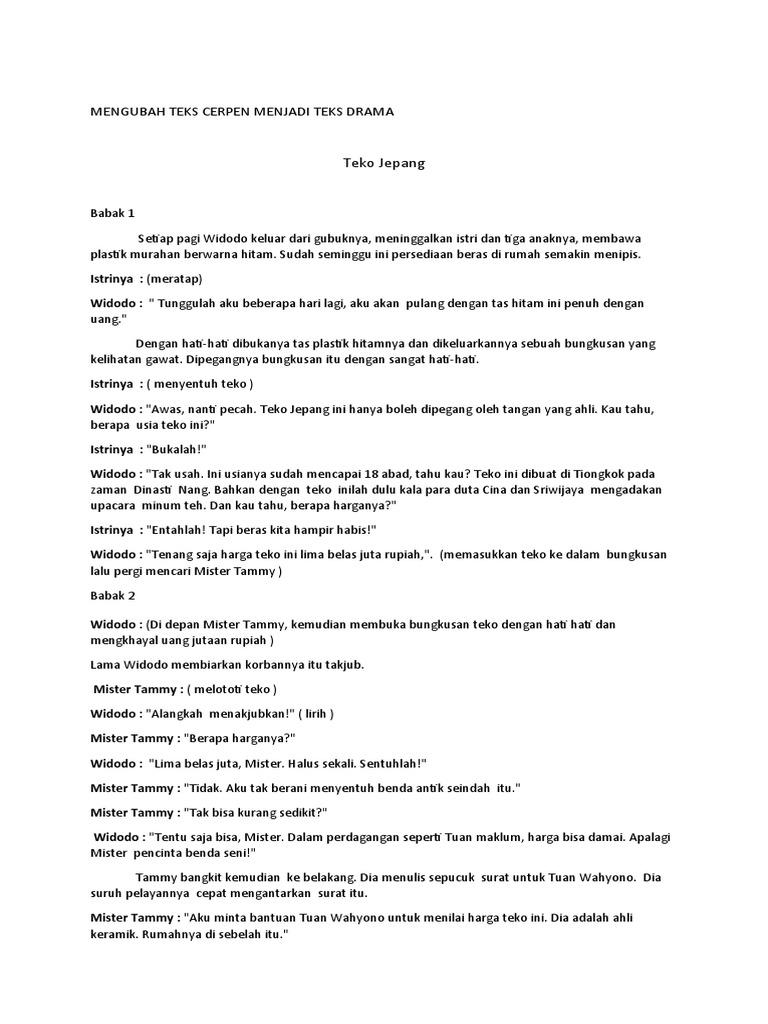 Teko Jepang dan Harapan Widodo | PDF
