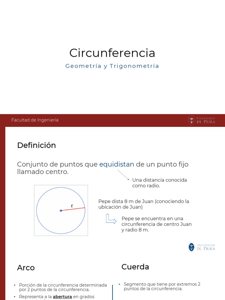 Definición y propiedades de la circunferencia | PDF | Curva | Formas ...