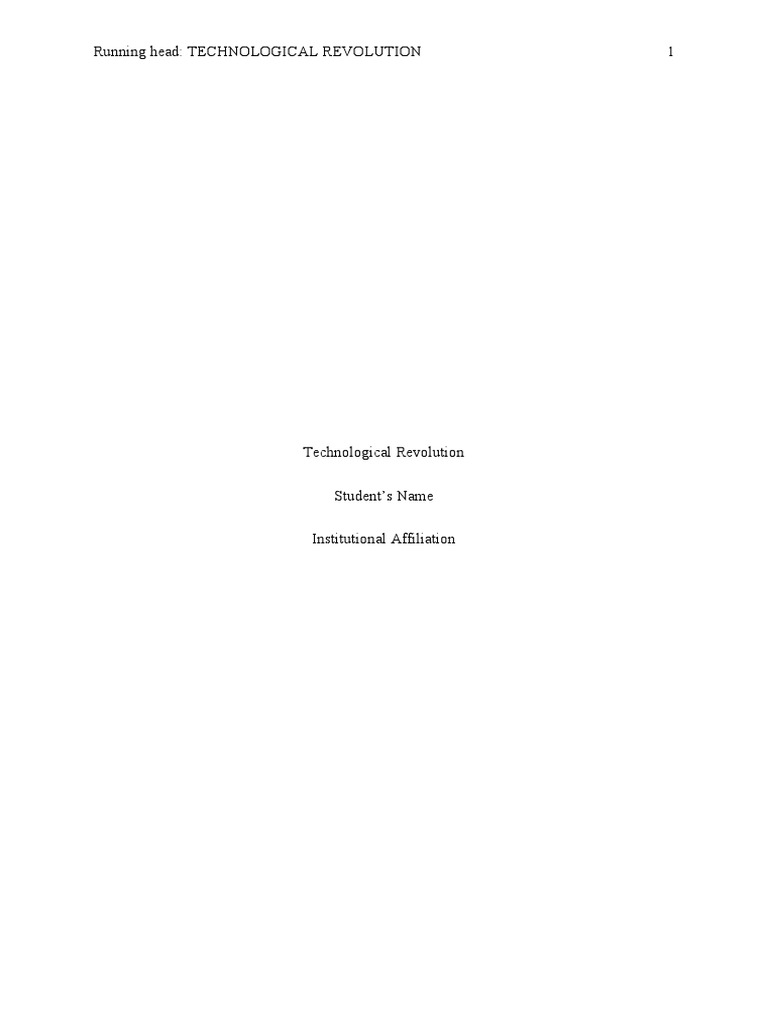 Technological Revolution | PDF | Internet | Microsoft Windows