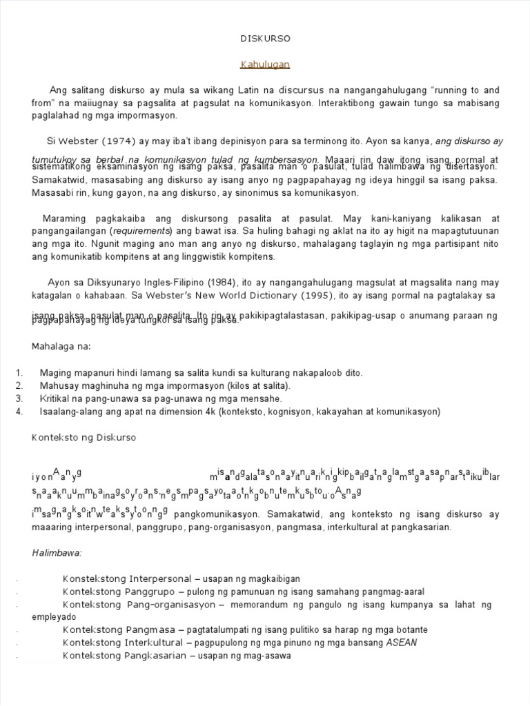 Diskurso | PDF