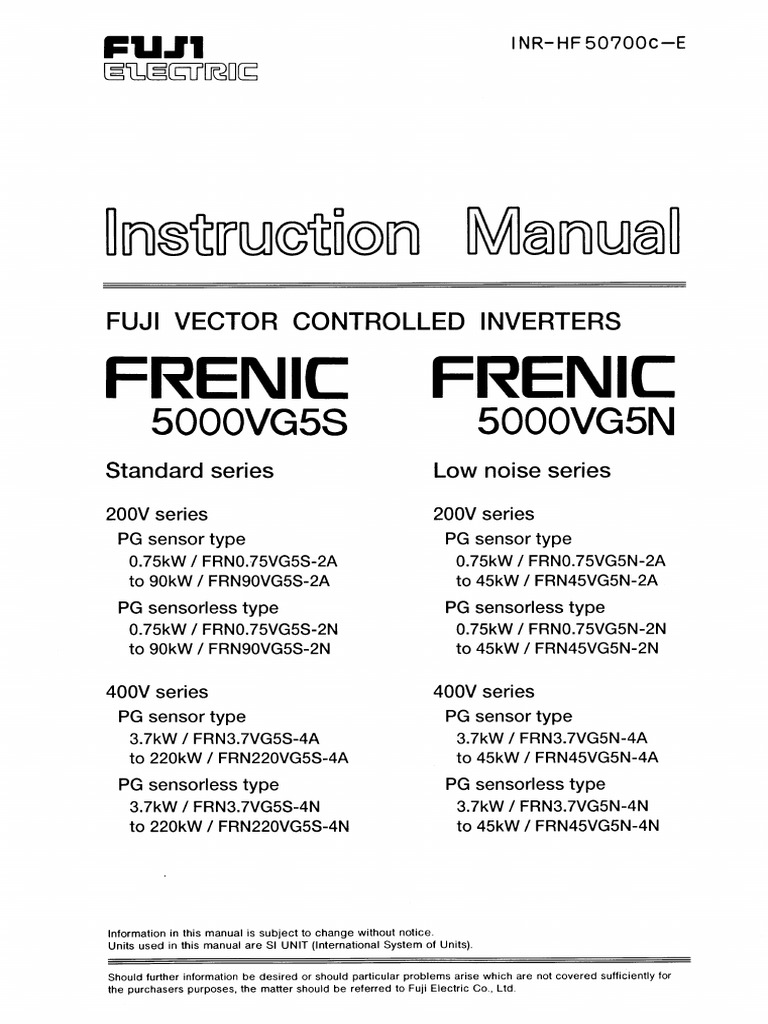 VG5S Manual English | PDF
