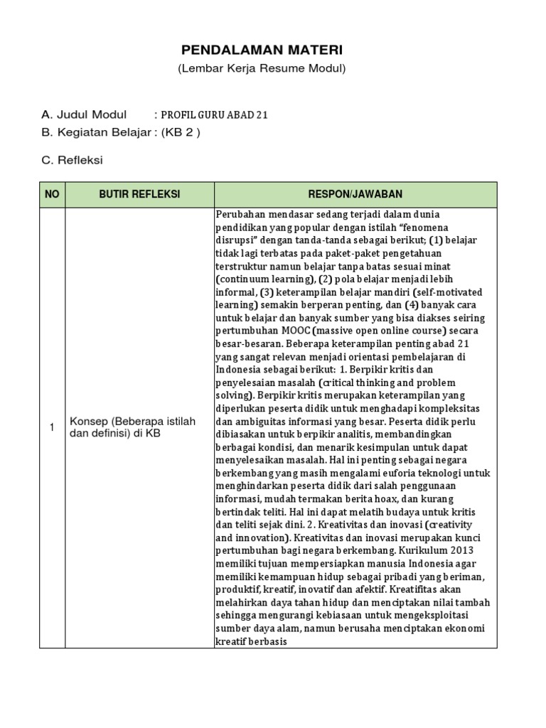 LK - RESUME PENDALAMAN MATERI PPG 2022 Modul 8 Resume 2 | PDF