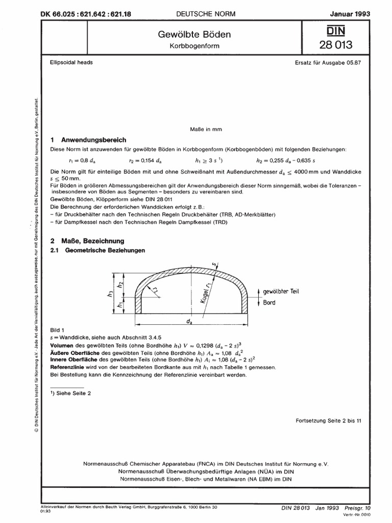Din 28013 1993-01 | PDF