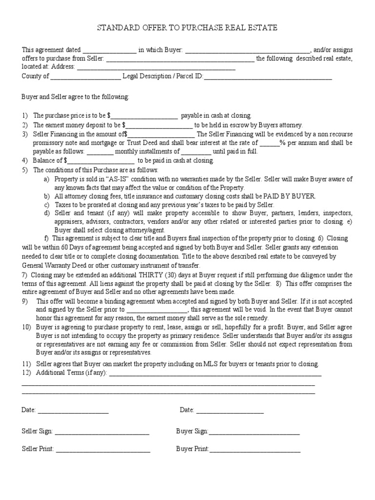 One Page Word Contract Blank | PDF | Common Law | Civil Law (Common Law)