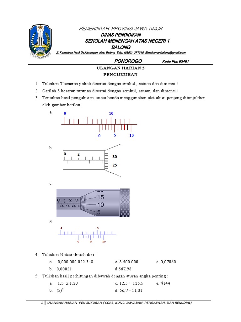 Latihan Soal Pengukuran | PDF