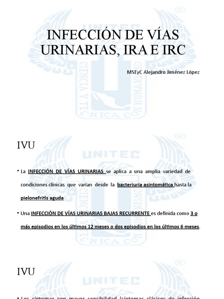 IVU Clase13 | PDF | Infección del tracto urinario | Medicina CLINICA
