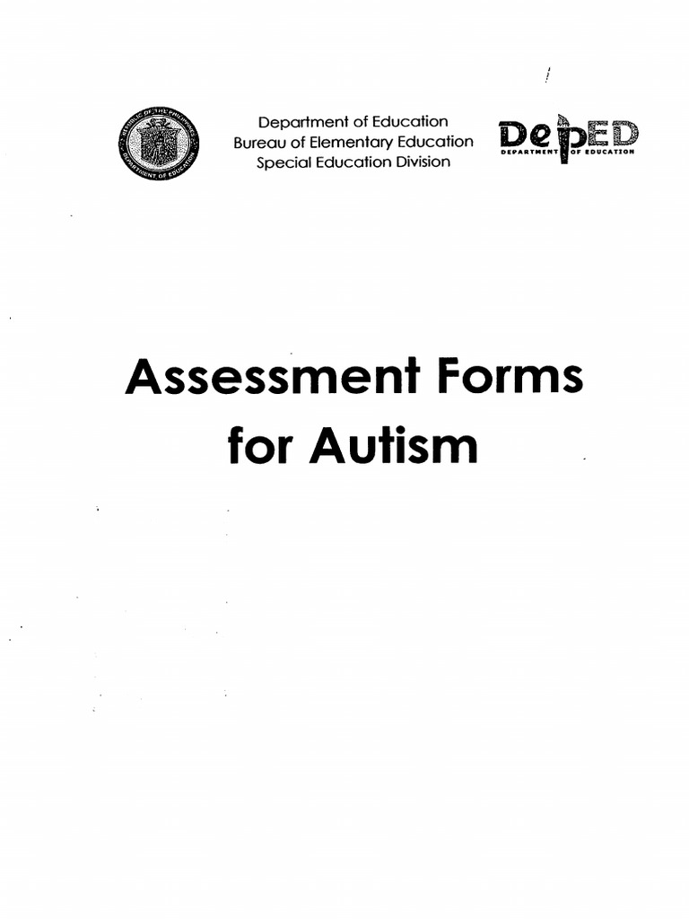 Assessment For Autism | PDF