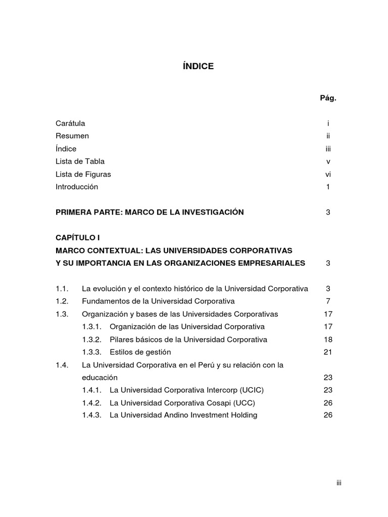 Formato de Indice - TESIS | PDF