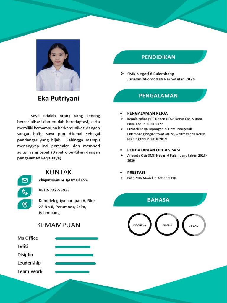Surat Lamaran Mixue Palembang | PDF