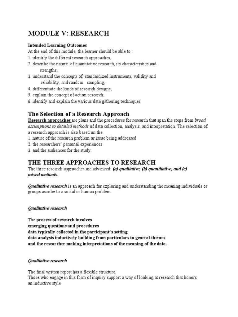Module Research | Download Free PDF | Sampling (Statistics) | Validity (Statistics)