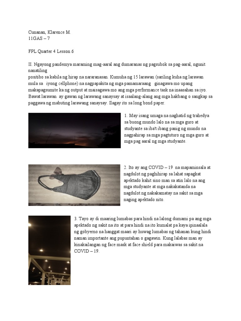 FPL Quarter 4 Lesson 6 | PDF