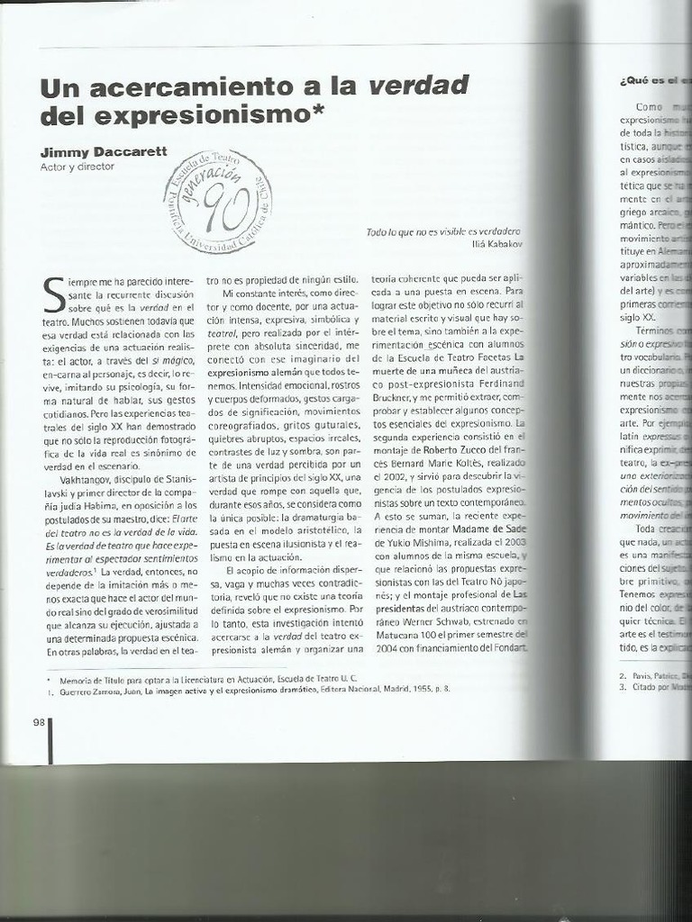 Daccarett Un Acercamiento A La Verdad Apuntes 125 | PDF