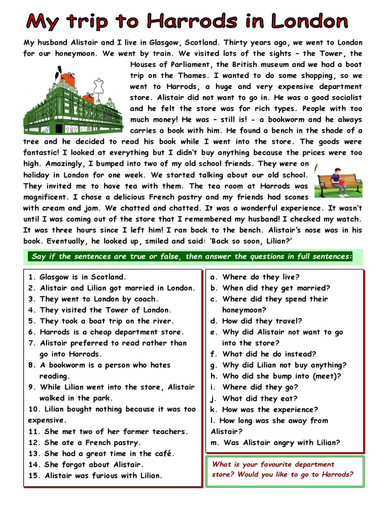 Reading Comprehension Exercise | PDF