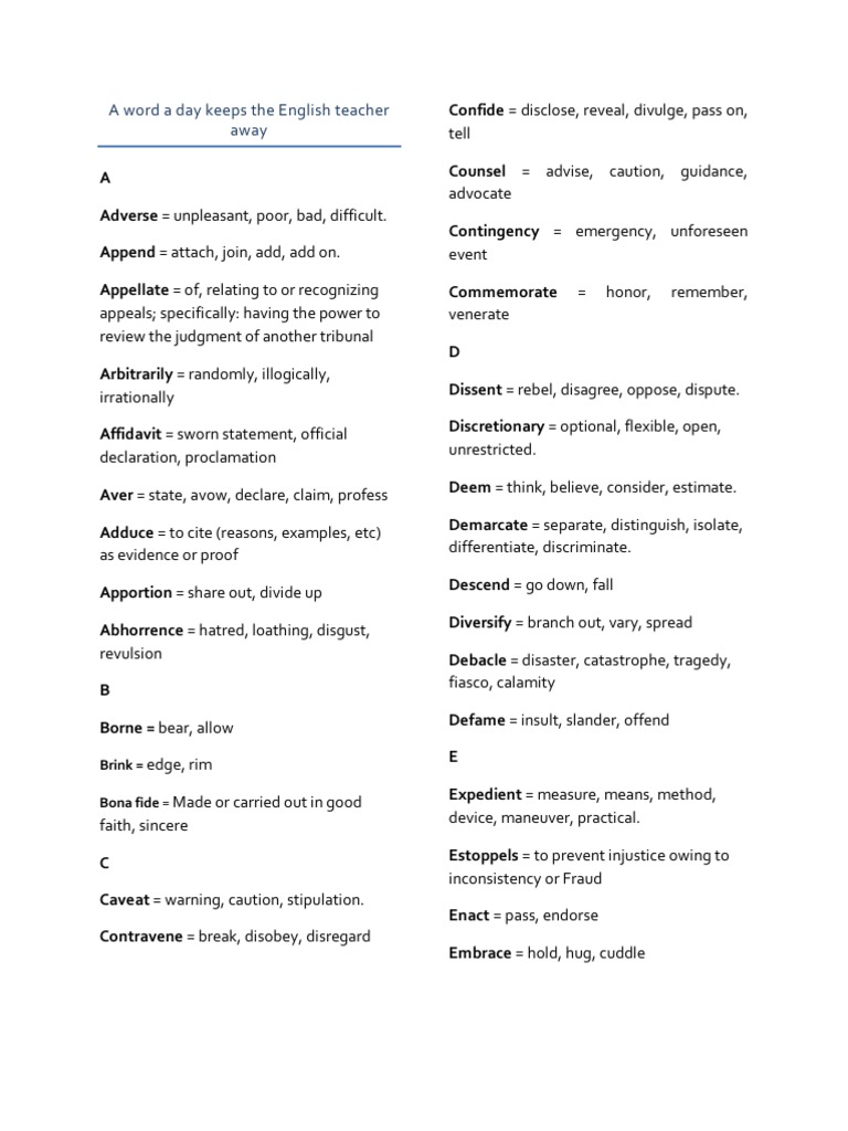 A Word a Day: Grade 3 PDF Guide | PDF