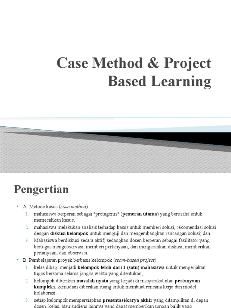 Case Method & Project Based Learning | PDF